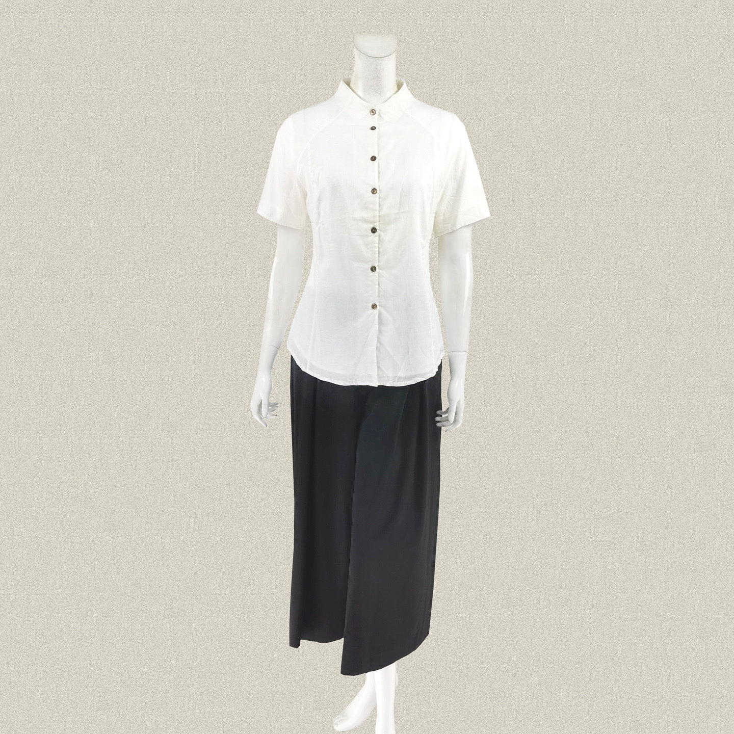 V*VA HE*RT 正品 中式立领插肩袖女春夏秋全棉黑白衬衫上衣 40100