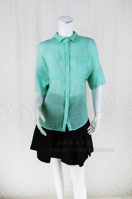 新!*爱翻领短袖全Double苎麻