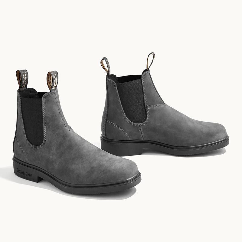 代购Blundstone 1308女士切尔西靴耐磨方头灰色绒面革轻质休闲靴