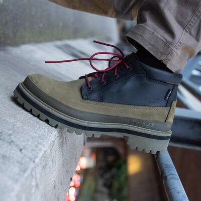 代购timberland Downpour Chukka添柏岚男士休闲靴GTX防水靴绿色