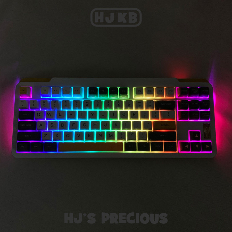 HJ flower home custom HJ87 hot swap RGB mechanical keyboard SK87 key ...