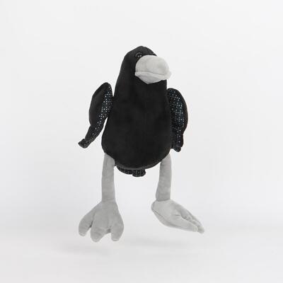 网红Cuddly Black Raven Plush Toy黑色乌鸦毛绒公仔卡通玩偶周边