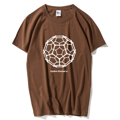 青少年体恤男半袖学生化学理工足球结构富勒烯碳C60分子式短袖T恤