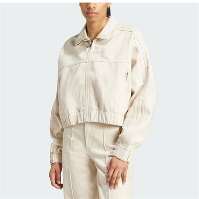 阿迪三叶草女装时尚翻领夹克外套