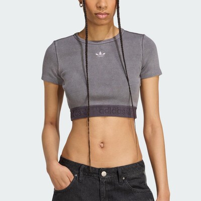 三叶草女装修身运动圆领短袖T恤