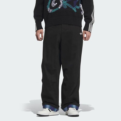 阿迪三叶草男裤宽松运动长裤