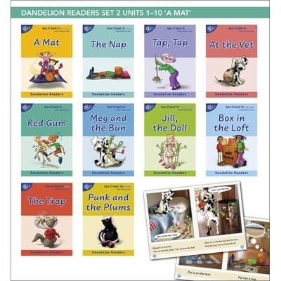 预订 Phonic Books Dandelion Readers Set 2 Units 1-10: Sounds of the alphabet and adjacent consonants 蒲公英拼读本套装 2