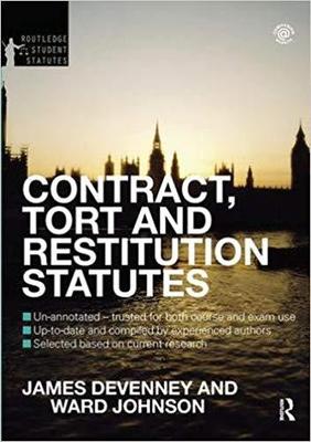 【预售】Contract, Tort and Restitution Statutes 2012-2013