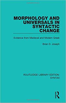 【预售】Morphology and Universals in Syntactic Change