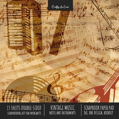 预订 Vintage Music Scrapbook Paper Pad 8x8 Decorative Scrapbooking Kit for Cardmaking Gifts, DIY Crafts, Printmaking, Pa