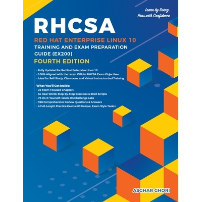预订 RHCSA Red Hat Enterprise Linux 10: Training and Exam Preparation Guide (EX200), Fourth Edition 9781775062189
