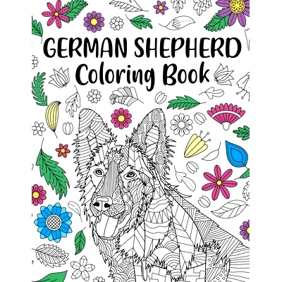 预订 German Shepherd Coloring Book: Adult Coloring Book, Dog Lover Gifts, Mandala Coloring Pages, Doodle Animal Kingdom,