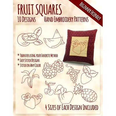 预订 Fruit Squares Hand Embroidery Patterns: 9781530788644