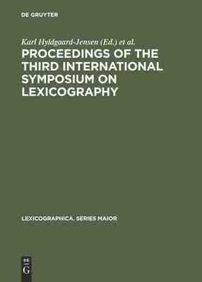 【预订】Proceedings of the Third International Symposium on Lexicography 9783484309197