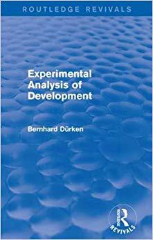 【预售】Experimental Analysis of Development