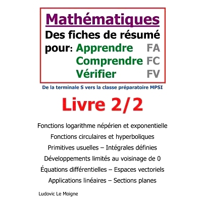 预订 Mathématiques terminale s vers mpsi (livre 2/2): 9782322044030