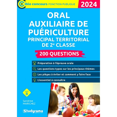 预订 Oral auxiliaire de puériculture principal territorial de 2e classe : 200 questions, cat. B : 2024 口腔辅助育儿主领