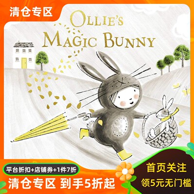 英文原版 奥利的魔法兔子 Nicola Killen 儿童绘本 Ollie's Magic Bunny 低幼启蒙绘本 洞洞互动书