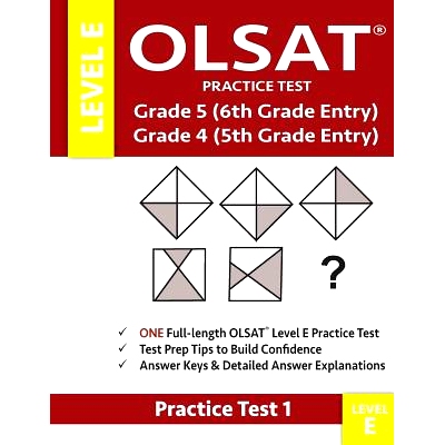 预订 Olsat Practice Test Grade 5 (6th Grade Entry) & Grade 4 (5th Grade Entry)-Level E-Test 1: One Olsat E Practice Test