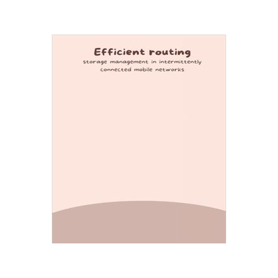 [预订]Efficient routing and storage management in intermittently connected mobile networks 9788103296445