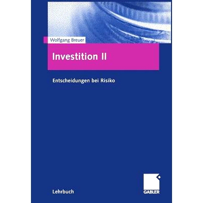 预订 Investition II: Entscheidungen bei Risiko: 9783409118323