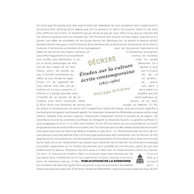 [预订]Décrire : études sur la culture écrite contemporaine,1871-1981 9782859449674