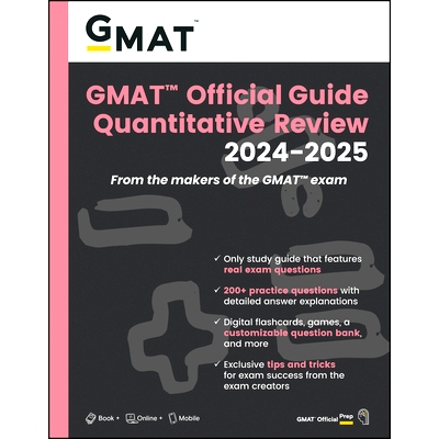 预订 GMAT Official Guide Quantitative Review 2024-2025: Book + Online Question Bank 研究生管理专业入学考试官方指南定量复