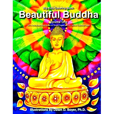 预订 Big Kids Coloring Book: Beautiful Buddha, Vol. One: 50+ Illustrations of Buddha on Single Sided Pages: 978153730628