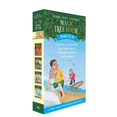 现货 神奇树屋 25-28册 盒装 Magic Tree House Books 25-28 Boxed Set 英文原版 儿童英文章节书 儿童英文课外读物