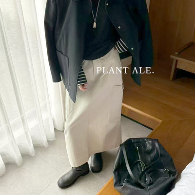 PlantAle工装风多口袋半身裙