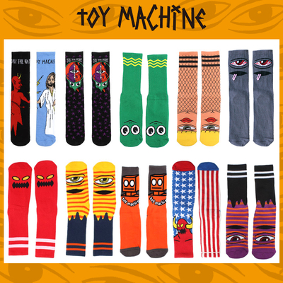 toymachine滑板袜成人儿童中筒袜