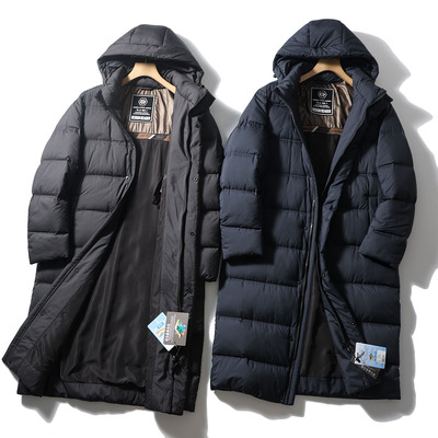 行走的羽绒被~男装加厚连帽长款羽绒服高充绒保暖抗寒3622-B1377