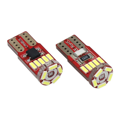 汽车LED示宽灯T10 3014 4014 15SMD解码牌照灯车门灯仪表灯示宽灯