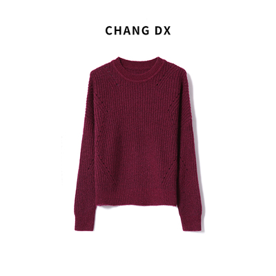 畅家ChangDX  圆领长袖针织羊绒衫216