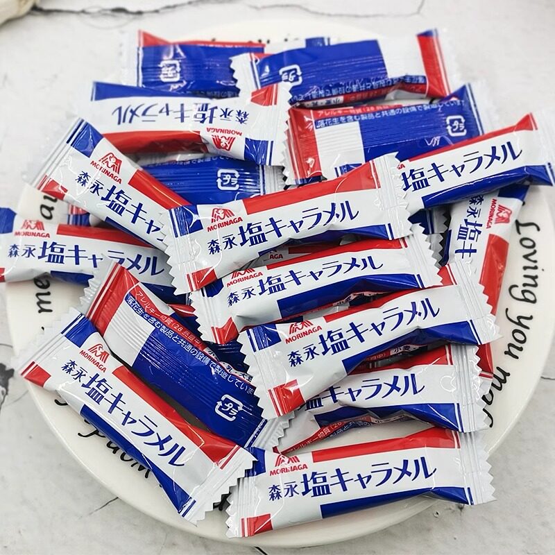 日本永森岩盐太妃糖海盐奶糖糖果圣诞节糖盐糖进口零食婚礼喜糖
