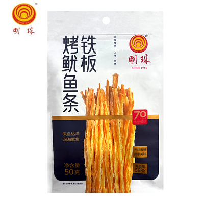 明珠舟山特产 海味零食 铁板手撕鱿鱼条烤鱿鱼条