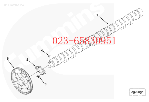 Cummins康明斯柴油发动机 凸轮轴 M11 4022816 HD6120大客车