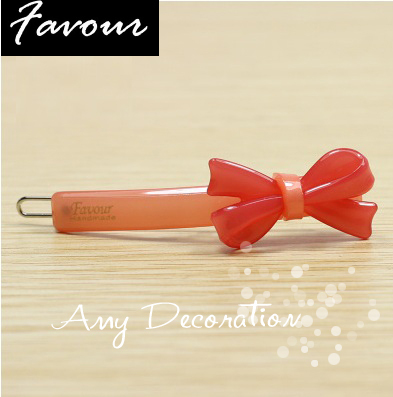 favour高档韩版糖果色一字夹