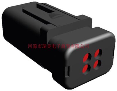 TE泰科AMPSEAL 16汽车连接器2行4路夹安装红色公外壳776536-1