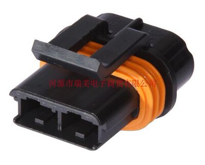 Delphi德尔福Metri-Pack 630电缆安装汽车连接器2路黑色12033769