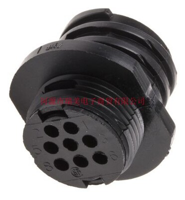 TE汽车连接器8路电缆安装直CPC圆形外壳11尺寸插座205841-2