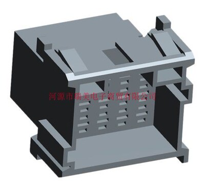 TE泰科电子3行15路连接器直插式安装灰色公外壳1-967628-6
