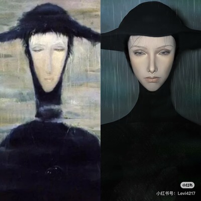 Cos雨中女郎巡演巡游活动服装世界名画油画模仿演出儿童成人服装