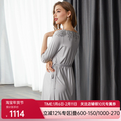 【新品】LACLOVER兰卡文Lovestory系列官方正品中长睡裙LC44SC1