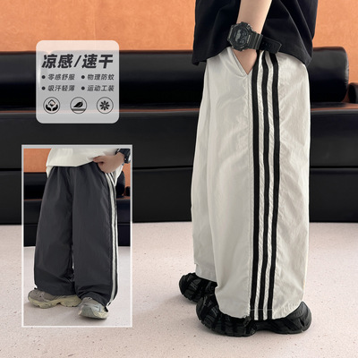 拉条休闲韩版薄款运动工装防蚊裤