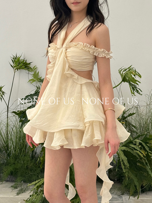 ONONMADE 挂脖飘带设计感连衣裙