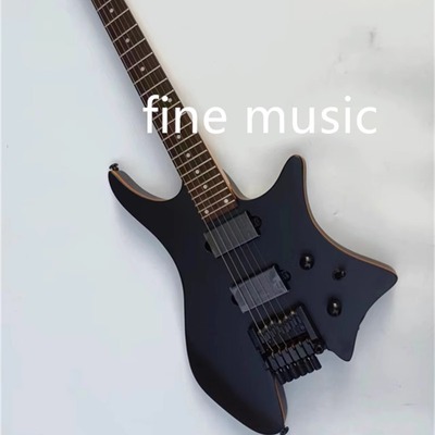 亚光黑韩产琴桥无头电吉他白蜡木headless electric guitar