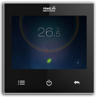 Hailin海林RS485+WIFI水采暖温控器HA9261L-MD彩屏七天编程联动黑