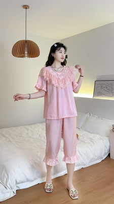 女士七分袖睡衣家居服