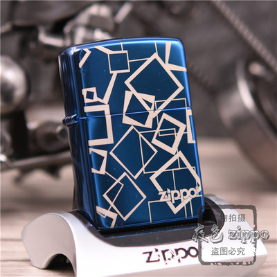 zippo夜色美国蓝冰超薄打火机